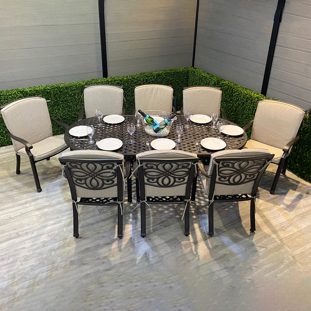 Aluminium 213 8 Seater Dining Set - Outside Edge